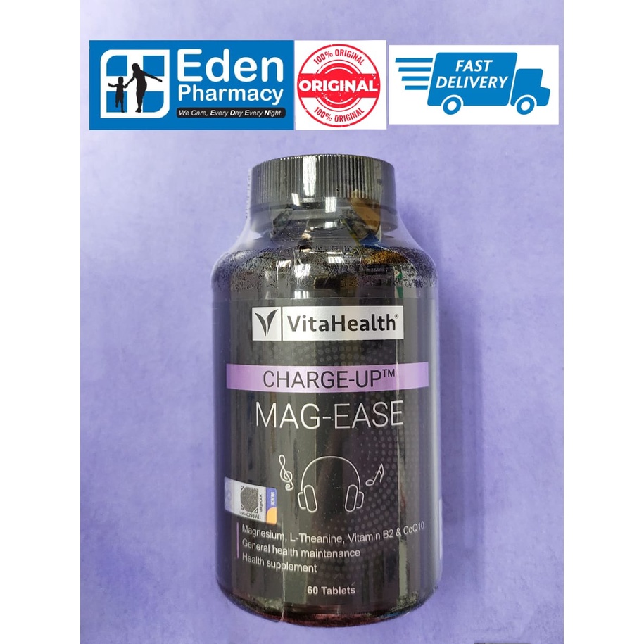 VitaHealth CHARGE-UP MAG-EASE ( 60's ) magease magnesium | Shopee Malaysia