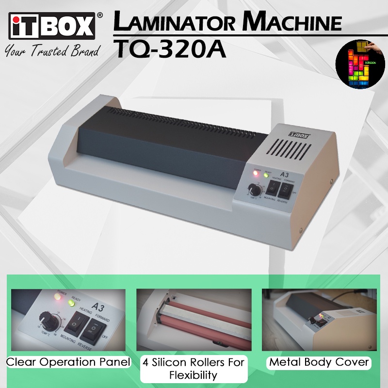 iTBOX Laminating Machine A4 A3 Size TQ-320A | Laminator | Hot Laminating | Mesin Plastic ...