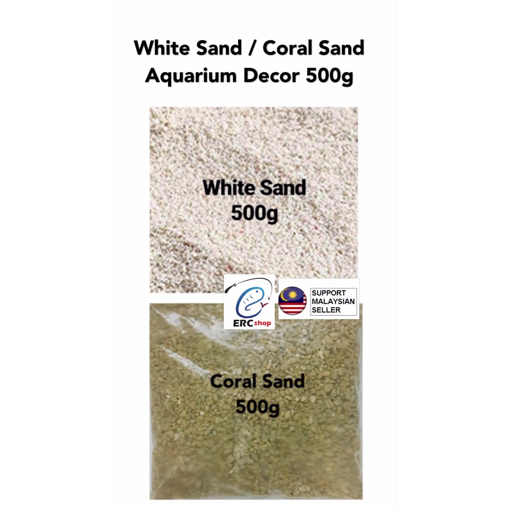 WHITE SAND / CORAL SAND AQUARIUM DÉCOR 500G | Shopee Malaysia