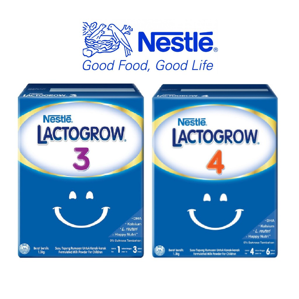Nestle Lactogrow Step 3 / Step 4 Milk Powder (1.3kg) | Shopee Malaysia