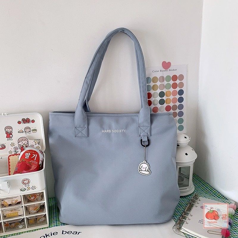 Waterproof Women 15.6inch Tote Bag Japanese Style Simple Shoulder Bag ...