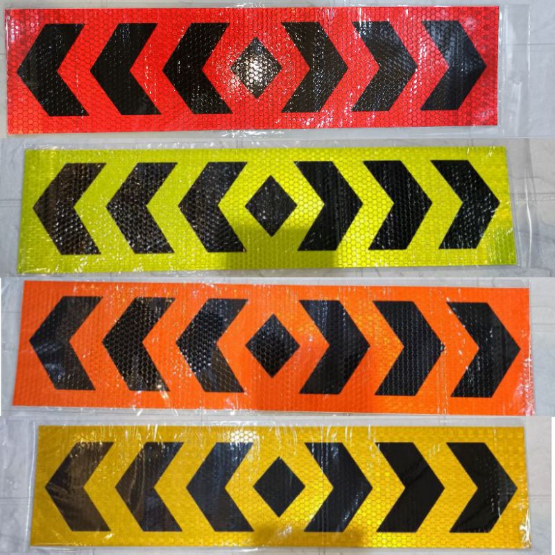 2pcs 10cmx40cm 2 ways Safety Reflection Arrow Marking Lorry Truck Car ...