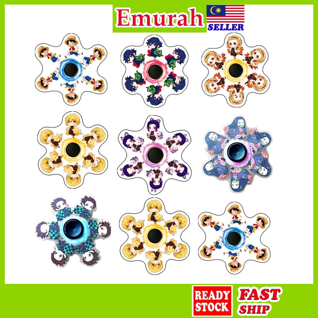 Anime Spinner Demon Slayer Tanjiro Nezuko Shinobu Naruto One Piece ...