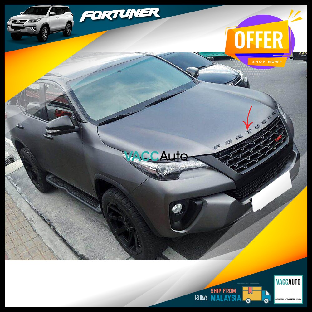 Toyota Fortuner Front Bonnet Emblem Front Hood Bonnet Logo Emblem Red ...