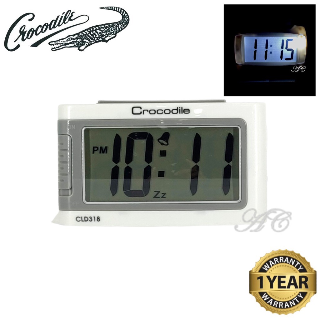 100% ORIGINAL CROCODILE Digital Increasing Alarm Light Clock (Jam ...