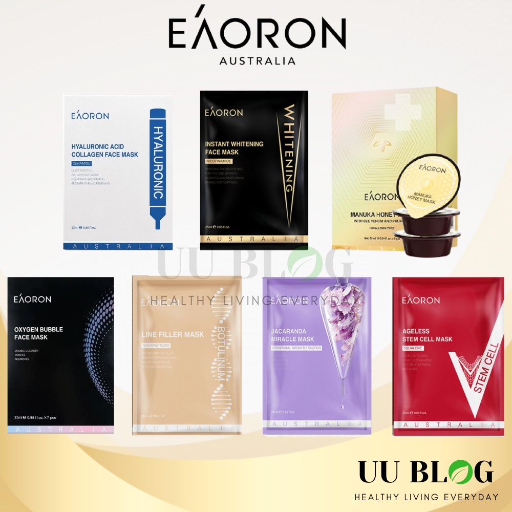 EAORON Sheet Mask (Hyaluronic / Whitening / Oxygen Bubble / Stem Cell ...