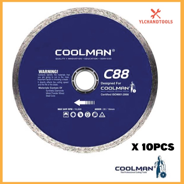 C88 COOLMAN CONTINUOUS RIM DIAMOND BLADE (10PC/BOX ) | Shopee Malaysia