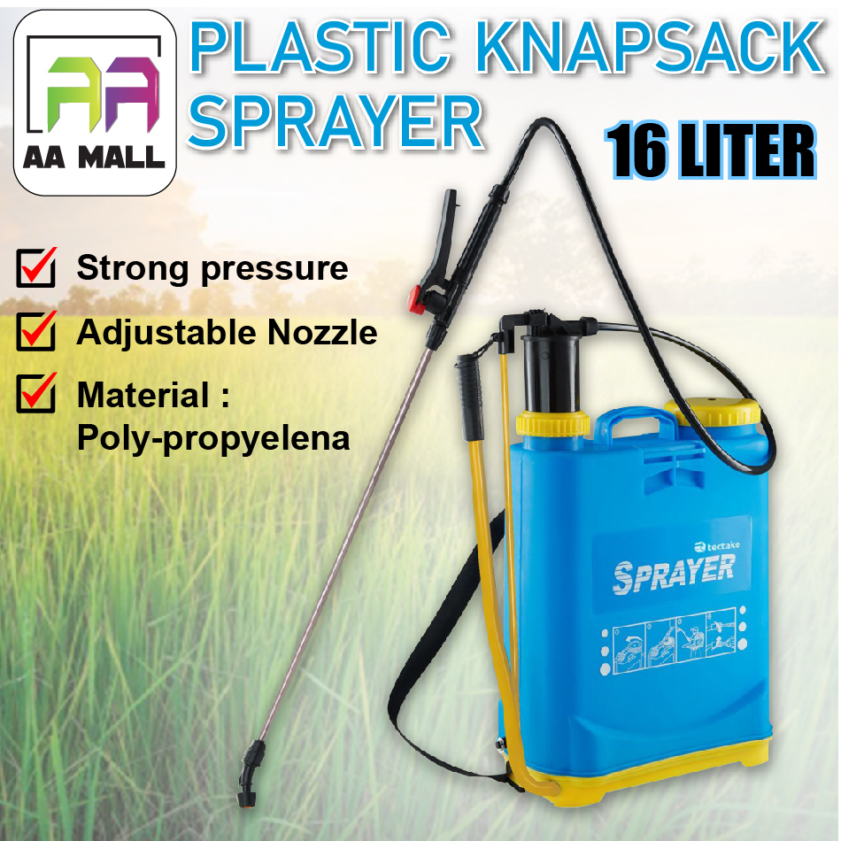AA MALL YC 16L PLASTIC KNAPSACK SPRAYER Manual Portable Pressure Spray ...