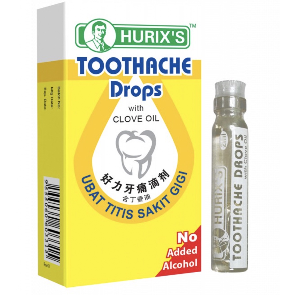 Hurix's Toothache Drop with Clove Oil 2ml | Shopee Malaysia