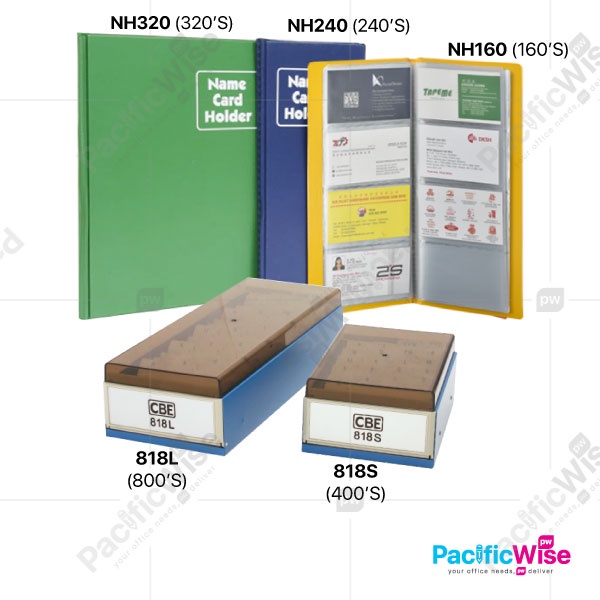 Business Name Card Holder/Business Card Organizer/CBE 818S, 818M, 818L ...