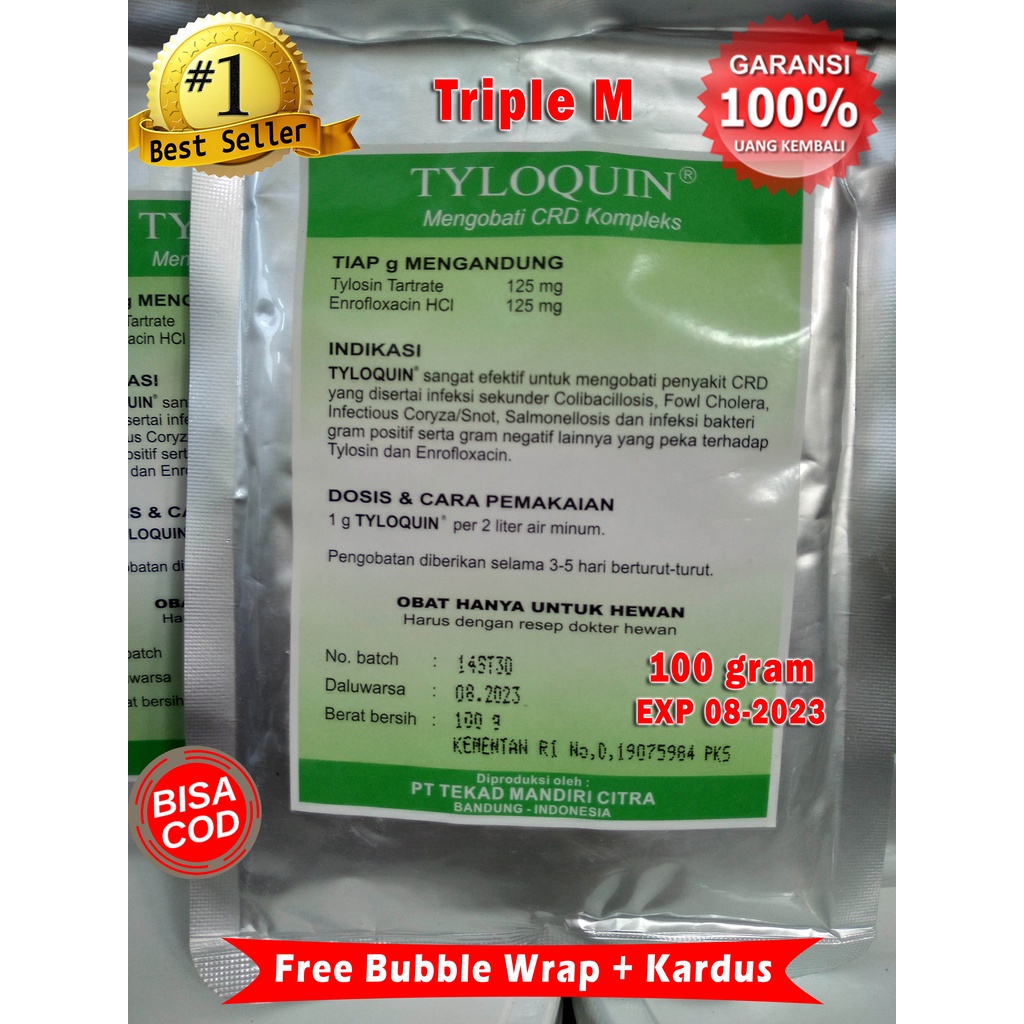 Tyloquin 100 gram CRD Complexion Of Chicken Digestion And Breathing ...
