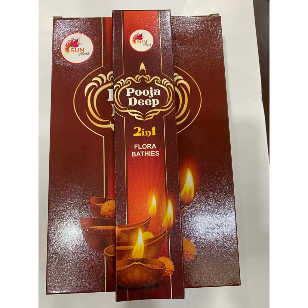 SUN POOJA DEEP 2IN1 FLORA INCENSE 1 BOX=12 PAKET=144 STICK | Shopee ...