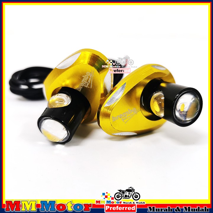 UNIVERSAL LAMPU SIGNAL LED MINI TAMPAL MOTOSIKAL MOTORCYCLE KTC RAPIDO ...