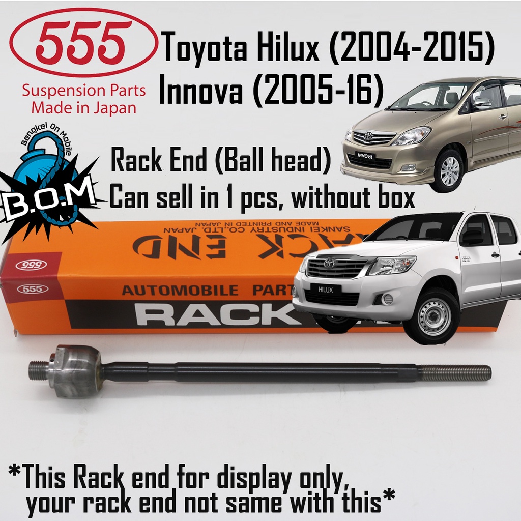 [555 Made in Japan] Rack End, Steering Rack, Toyota Hilux (2005-2014 ...