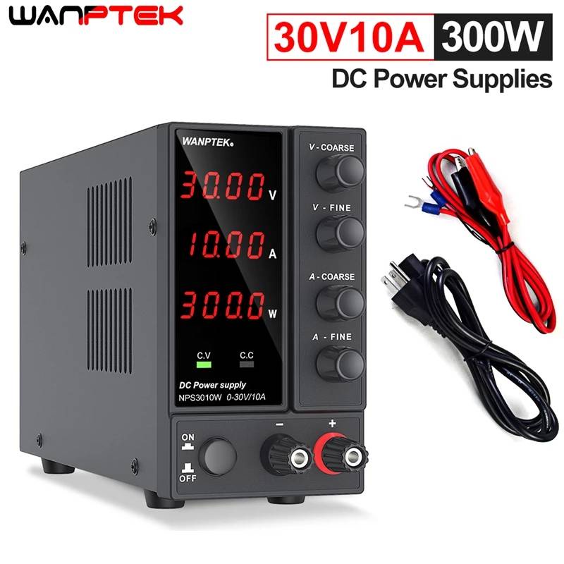 Wanptek DC Lab Regulated Adjustable Power Supply 30V 10A 60V 5A 120V 3A ...