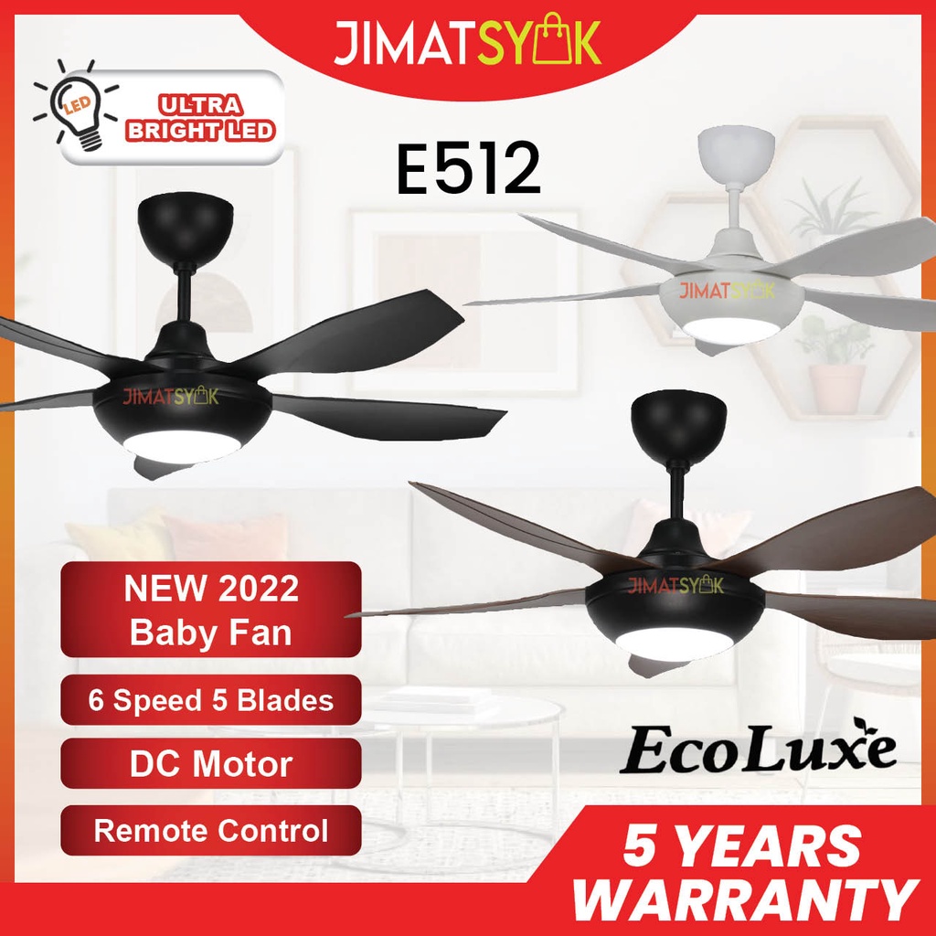 [2024 NEW] ECOLUXE Baby Fan E512 42inch 6 Speed Forward Reversal DC ...