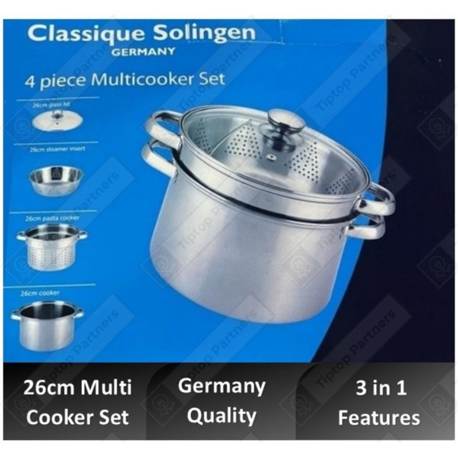 Quality Classique Solingen 4 Piece Multicooker Pot Set 26cm (Germany ...