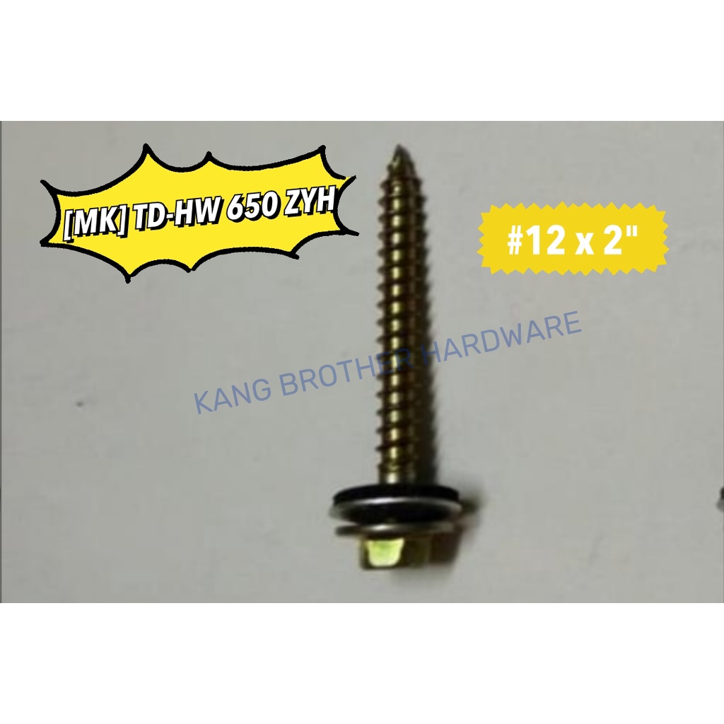 MK TD-HW 650 (ZYH) #12 x 2" SELF DRILLING SCREW/SCREW ATAP ZINC KAYU | Shopee Malaysia