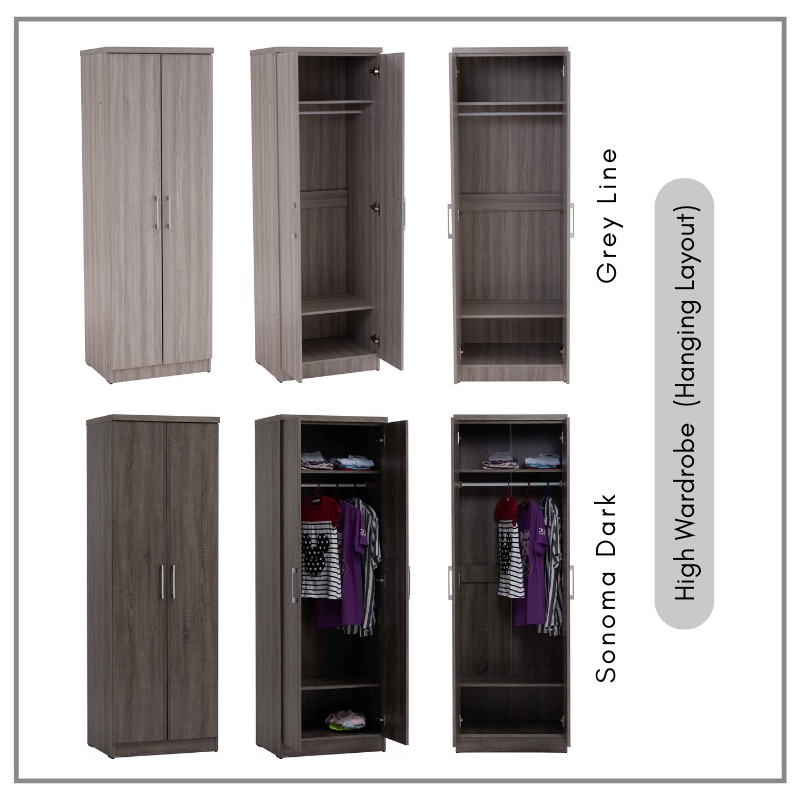 Alora Furniture - DUBLIN High Wardrobe / File Cabinet / Wardrobe With ...