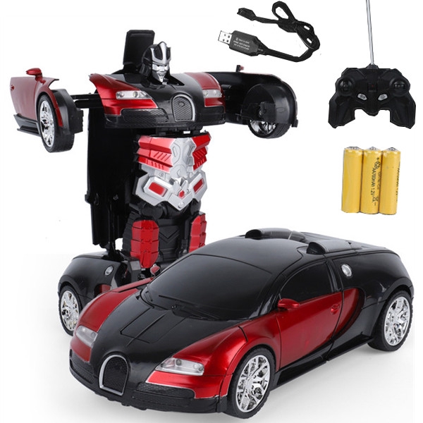666 Bugatti 1:18 RC Remote Control Car Transform Robot Toy Kids ...