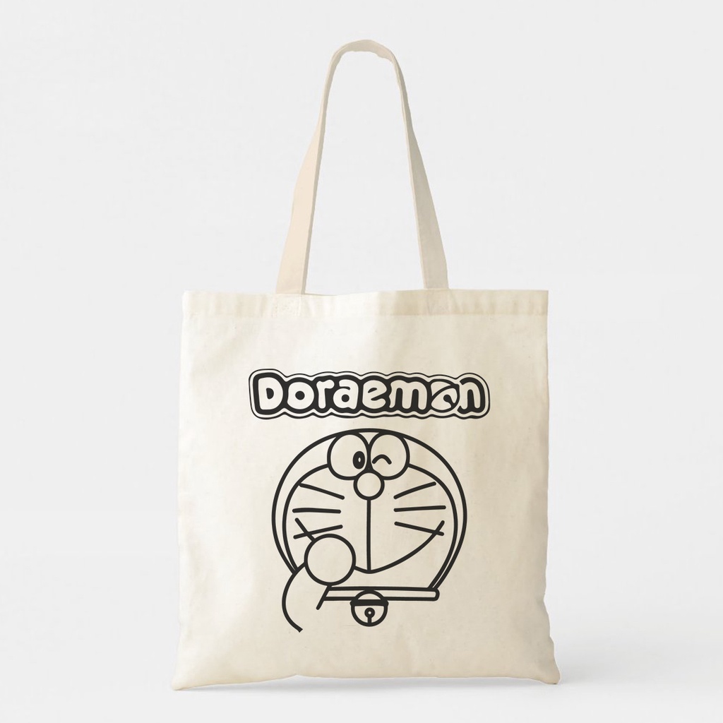 Canvas Tote Bag Doraemon for Gift Eco Friendly 40cmX35cm Thick Tebal ...