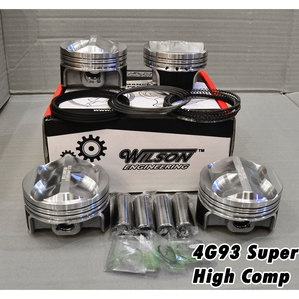Wilson Engineering 4G93 Semi Forged Pistons High Compression Mivec ...