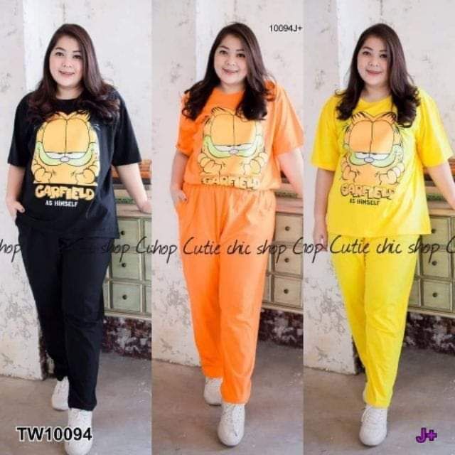 Baju set Garfield - plus size | Shopee Malaysia
