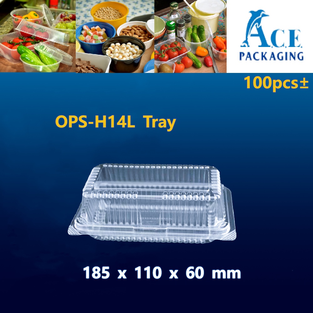 OPS-H14L Tray / Plastic Tray with Lock / Bakery Disposable Plastic Food ...