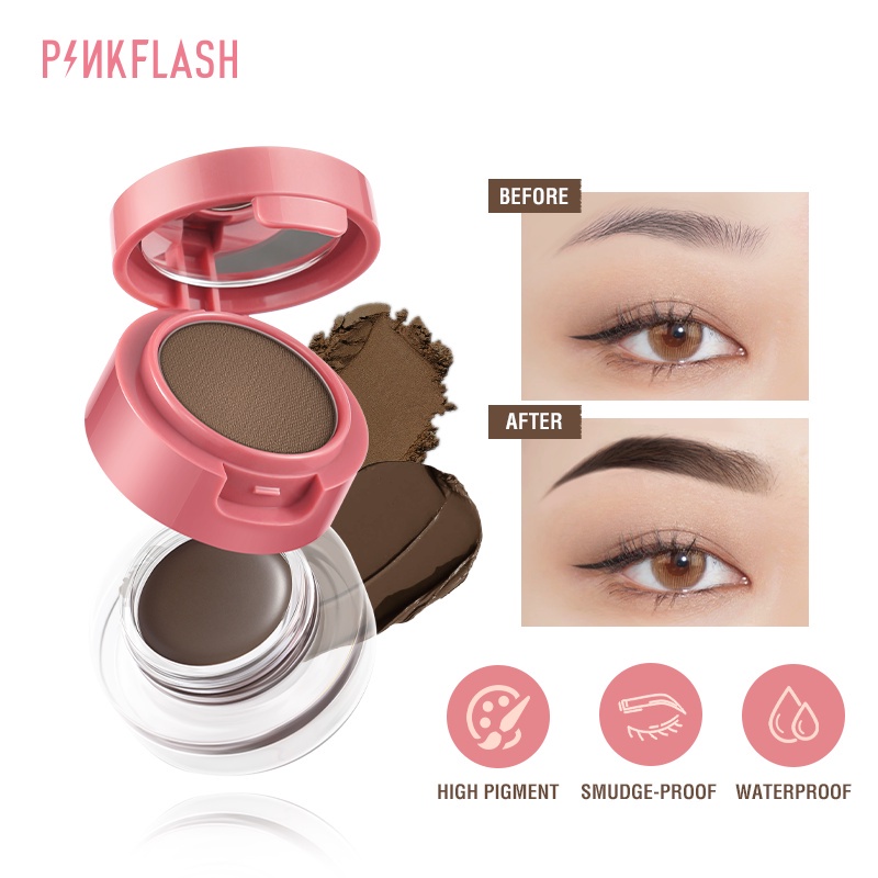 PINKFLASH Malaysia - 2-in-1 Duo Effect Eyebrow Cream & Powder Gel ...