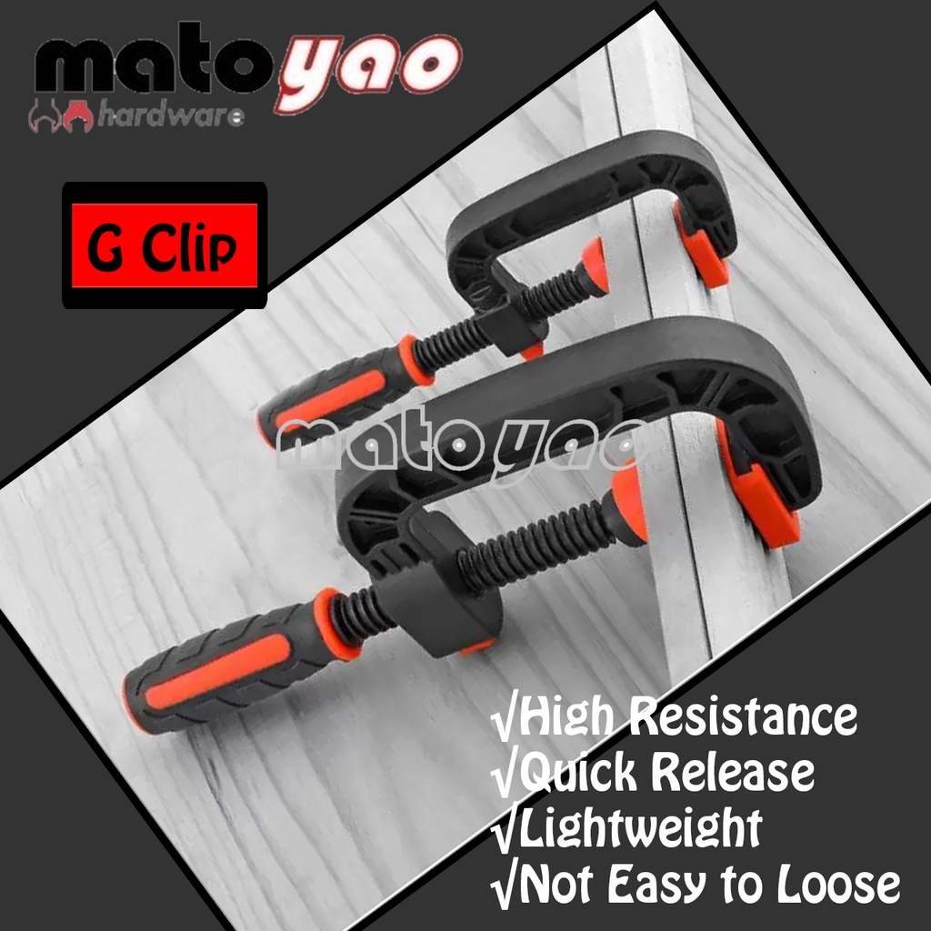 (READY STOCKS) Quick Release Engineering Nylon Plastic G Clamp for ...