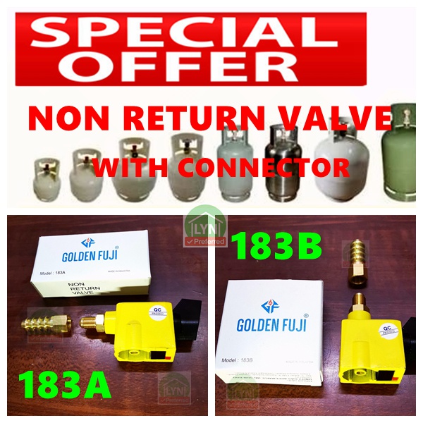 Golden Fuji 183A/B Non-Return Valve Coupling for Gas Cylinders | Shopee ...