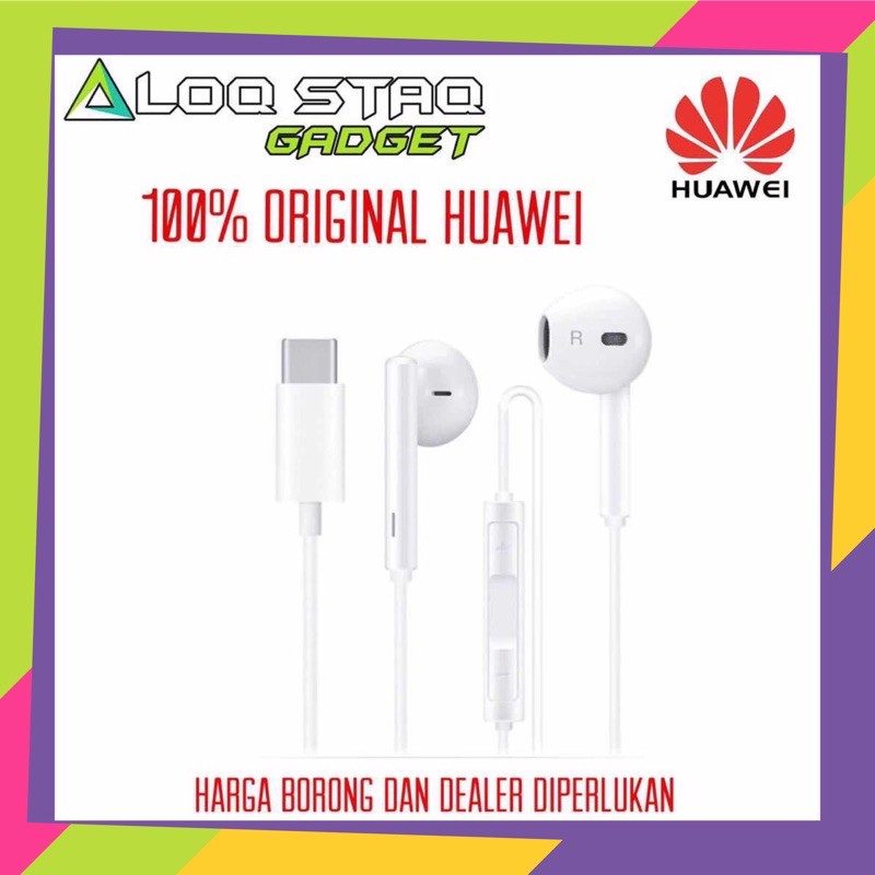 HUAWEI CM33 TYPE C P10,P10 PLUS,MATE 10 IN EAR EARPHONE (100%ORIGINAL ...