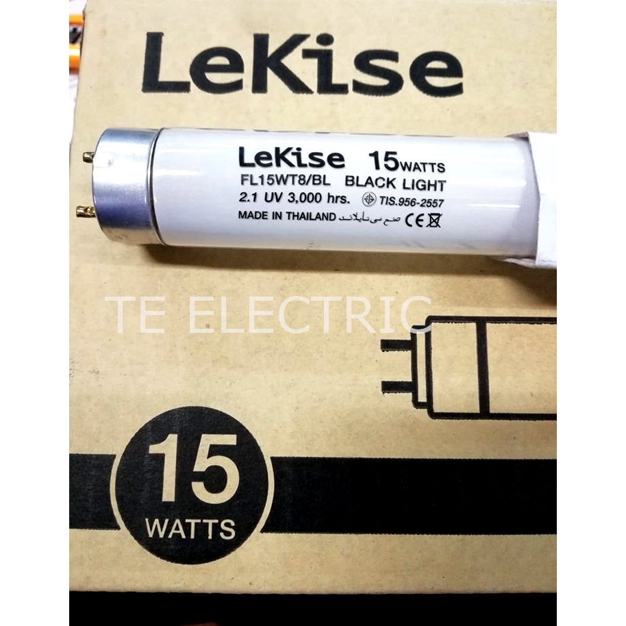 LEKISE 15W FL15W / T8 BLACK LIGHT INSECT KILLER TUBE 1.5FT REPLACEMENT ...