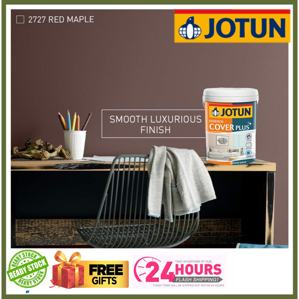 JOTUN 1L 2727 RED MAPLE ESSENCE COVER PLUS SHEEN & MATT/INTERIOR WALL ...