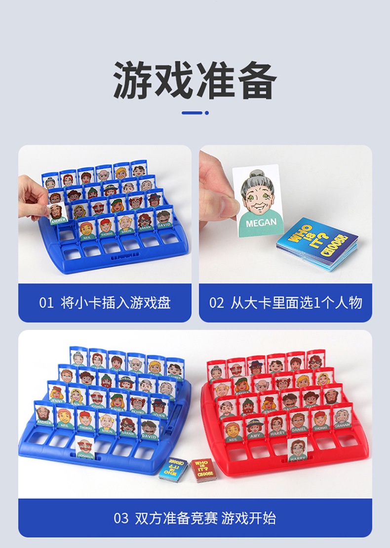 Family Board Game Guess Who I Am Logical Thinking Puzzle Children's ...
