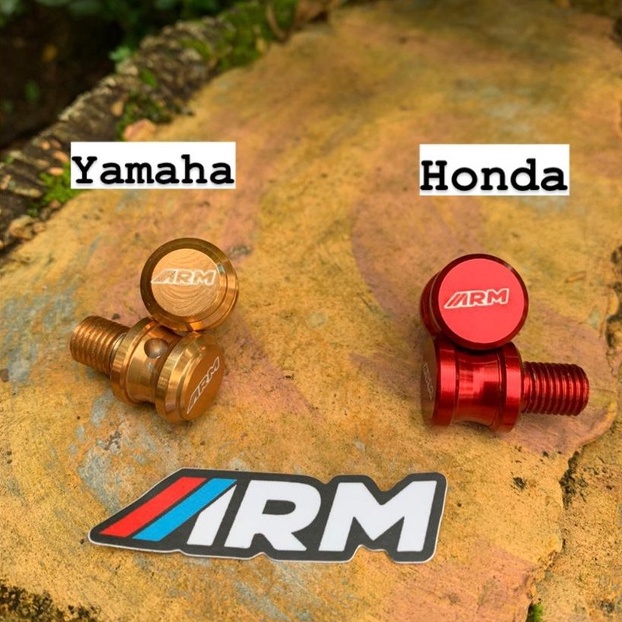 Honda & Yamaha FULL CNC Rear View Mirror Screw Caps ARM Brand (Vario ...