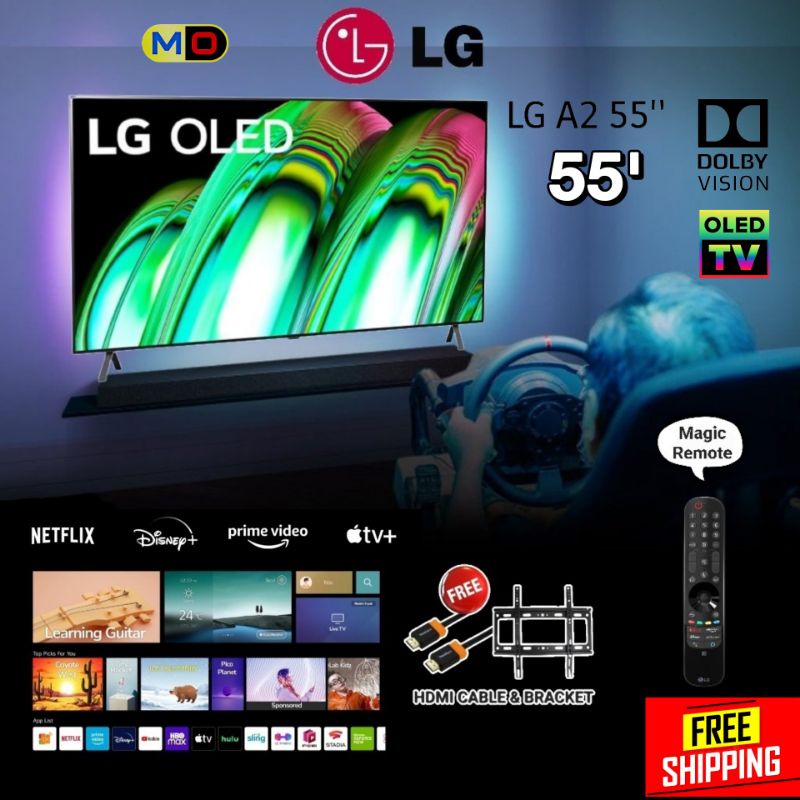 LG 55" OLED A2 Series 4K UHD Smart OLED TV with AIThinQ OLED55A2PSA ...