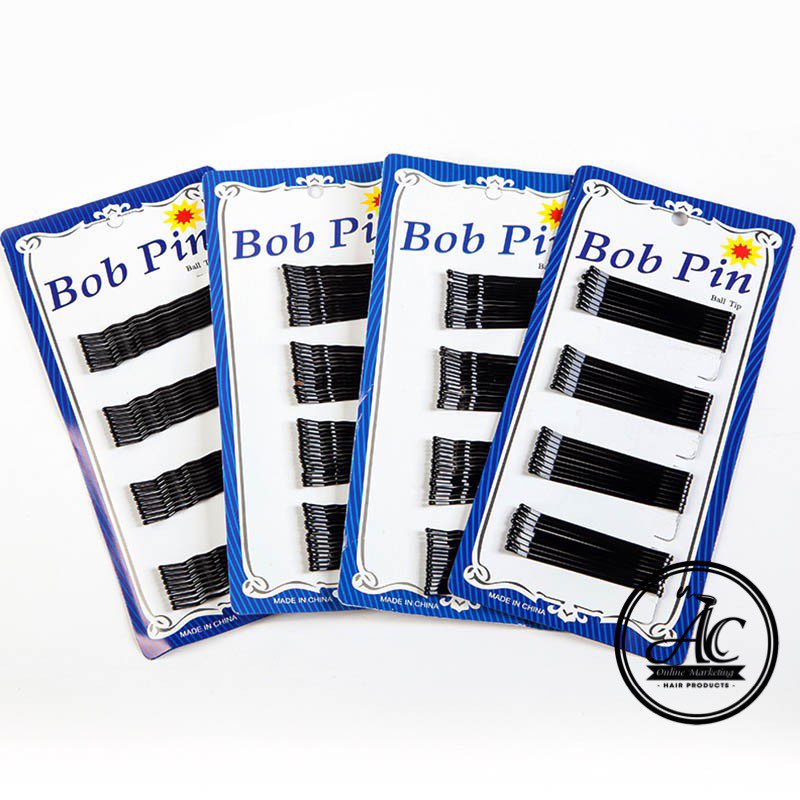 Bob Pin Hair Pin Hair Clip Black Pin Rambut Hitam Invisible Straight ...