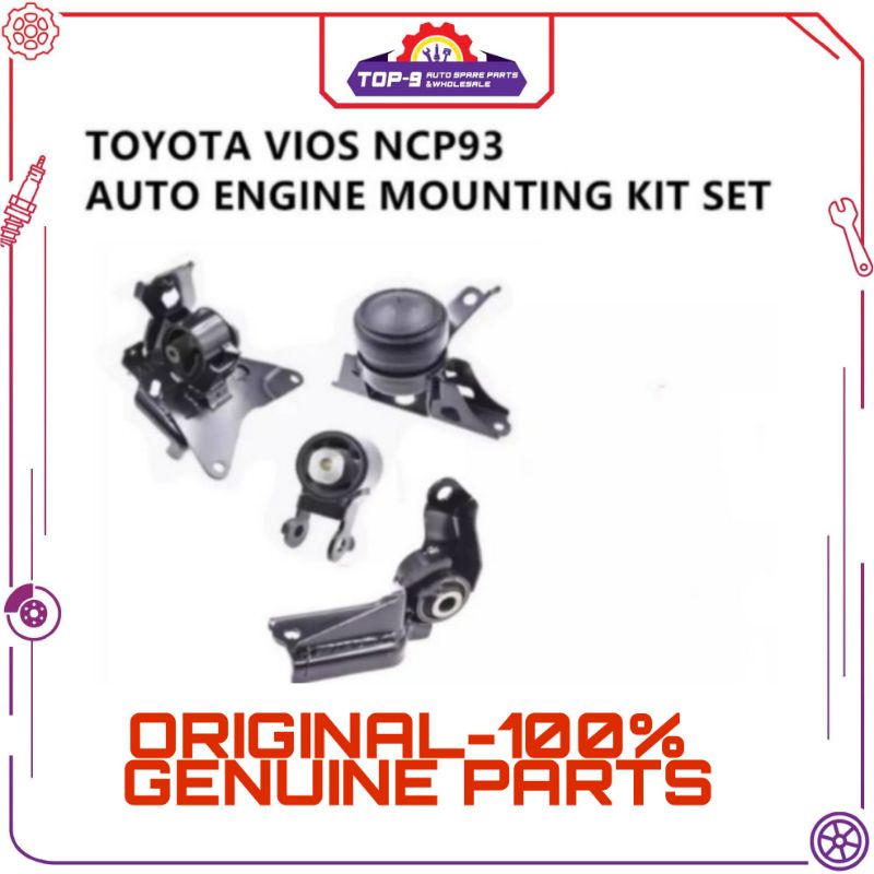 VIOS TUDONG NCP93 ENGINE MOUNTING KIT SET -100% GENUINE PARTS 4PCS / IN ...