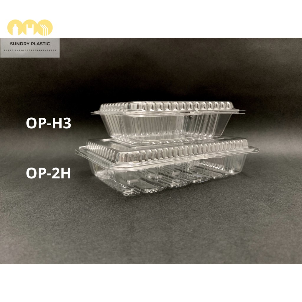 [100pcs/pkt] Benxon OP-H3 / OP-2H Bekas Kuih / Clear Plastic Food Tray ...