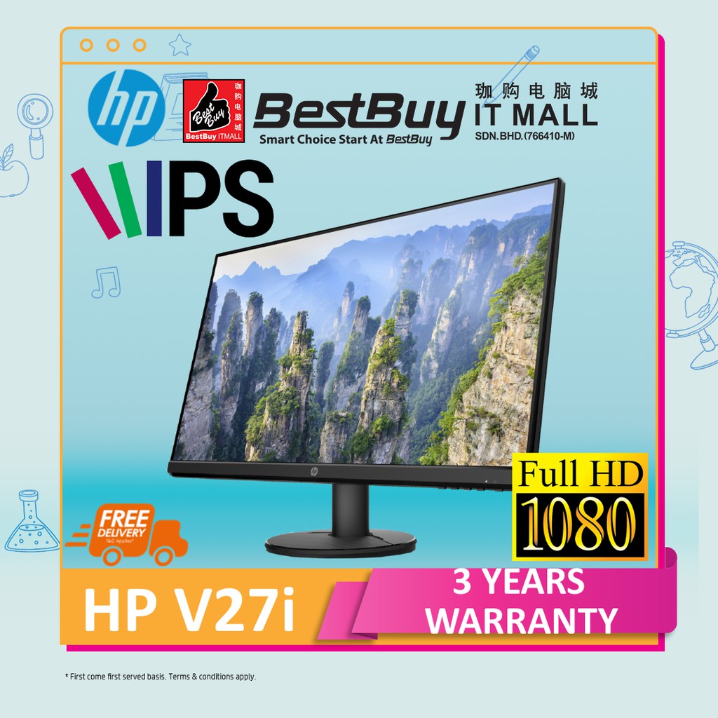 HP V27I FHD Monitor 9SV94AA | Shopee Malaysia