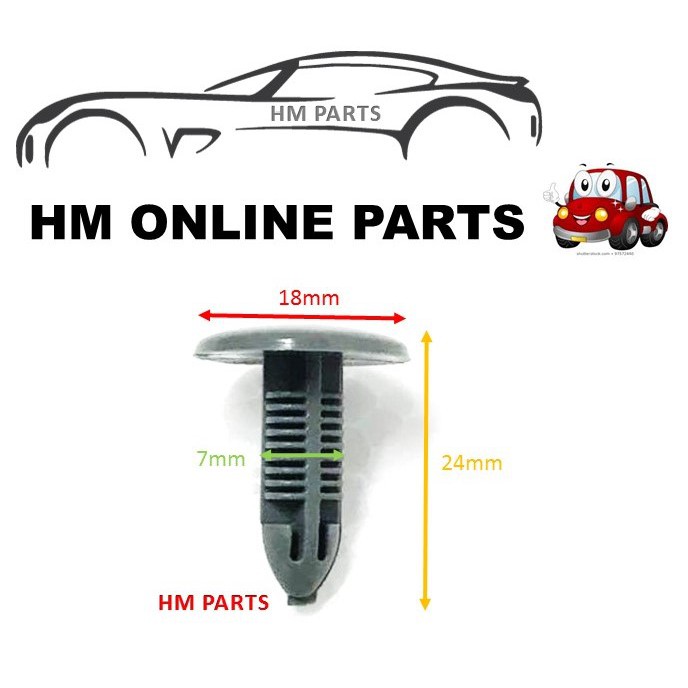 Honda Universal Roof Panel Clip (Grey) | Shopee Malaysia