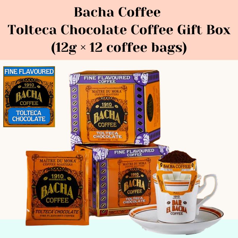 Bacha Coffee Tolteca Chocolate Coffee Bag Gift Box 12g × 12bags ...