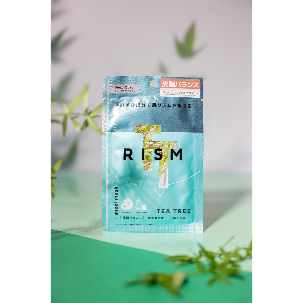 [ Imported from Japan ] RISM Deep Care Tea Tree Sebum Care Mask 1 Sheet ...