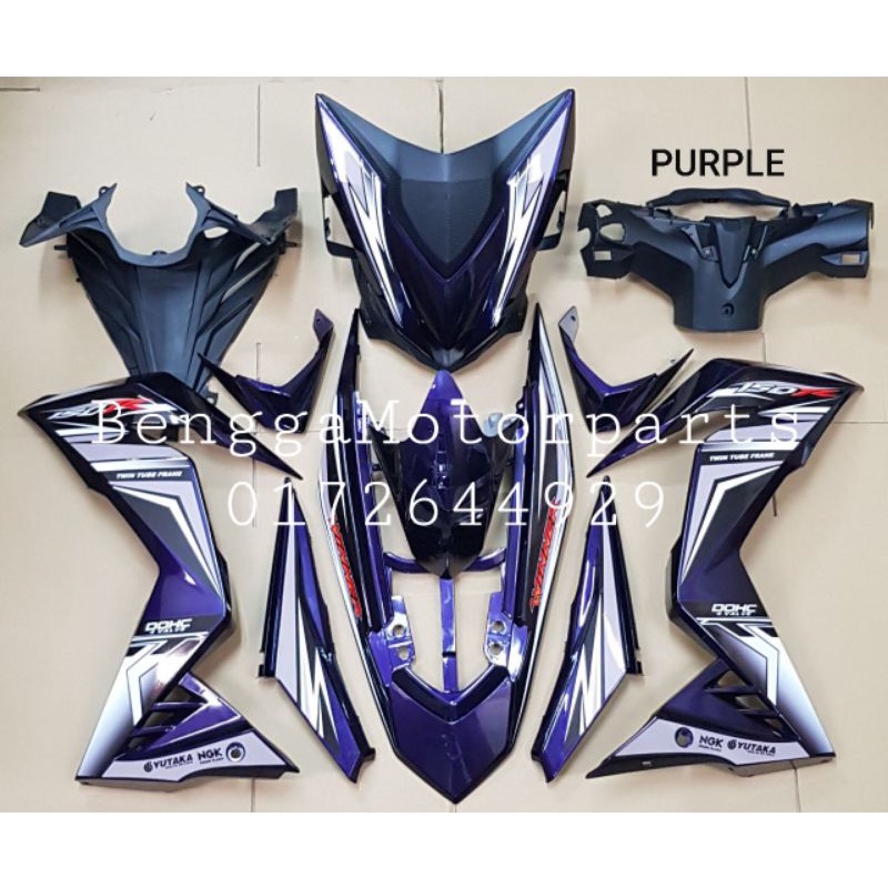 Rs150 V1 & V2 Cover Set Custom Purple kilat | Shopee Malaysia