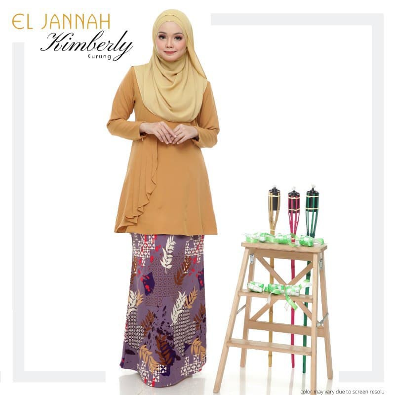 SALE!! Kimberly Baju Kurung Moden Honey Gold Mustard Baju Kurung ...