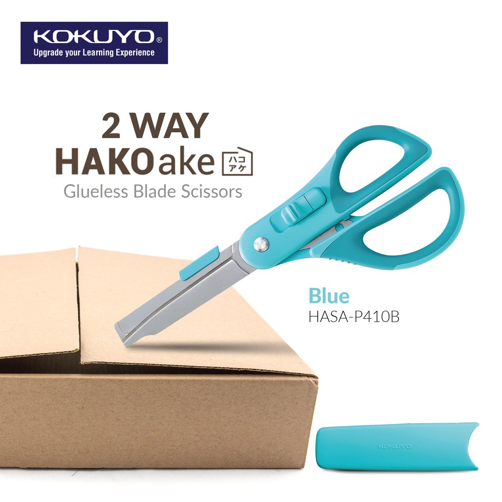 KOKUYO HASA-P410B Glueless Blade Scissors - Blue | Shopee Malaysia
