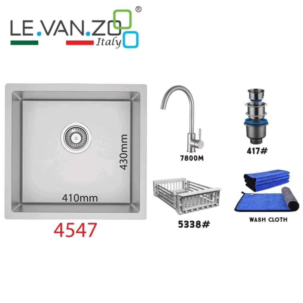 LEVANZO 7 SERIES KITCHEN SINK 4547 450mm X 470mm | Shopee Malaysia