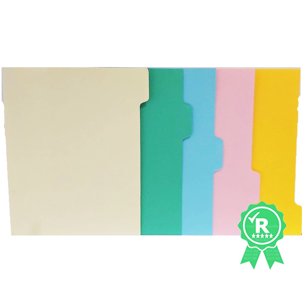 File Folder cardboard Divider 5 positions/colors per pack | Shopee Malaysia