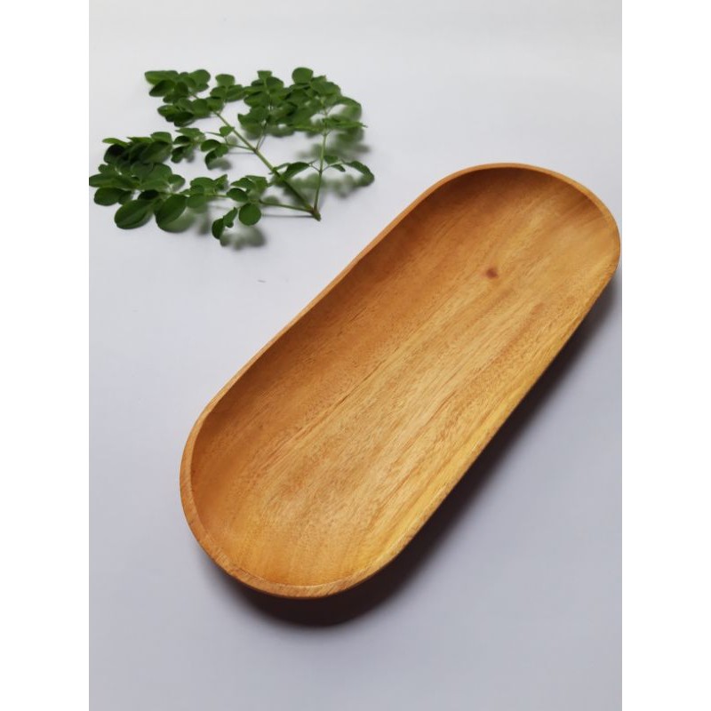 KAYU Wooden plate/sushi plate/bread serving plate, mahogany cake ...